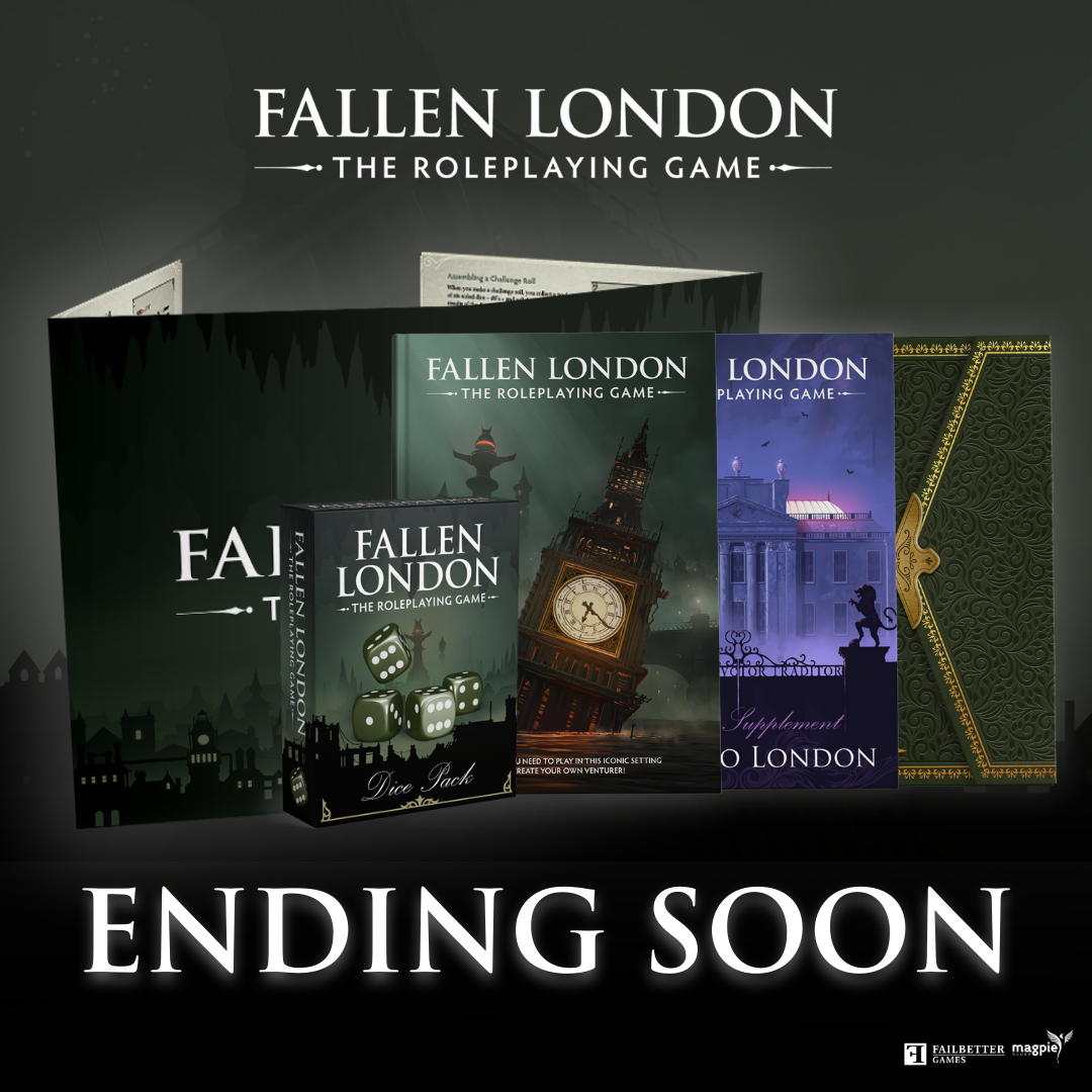 Last Chance to Back Fallen London: The Roleplaying Game on Kickstarter – Magpie Games